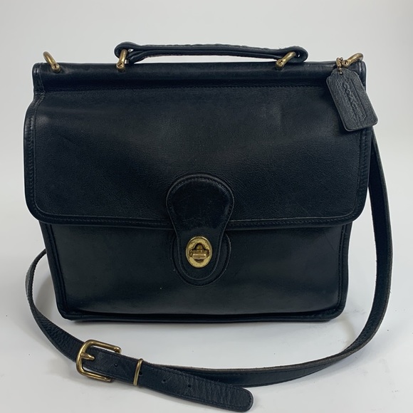 Coach | Bags | Vintage Coach 9927 Authentic Willis Bag Black Leather ...